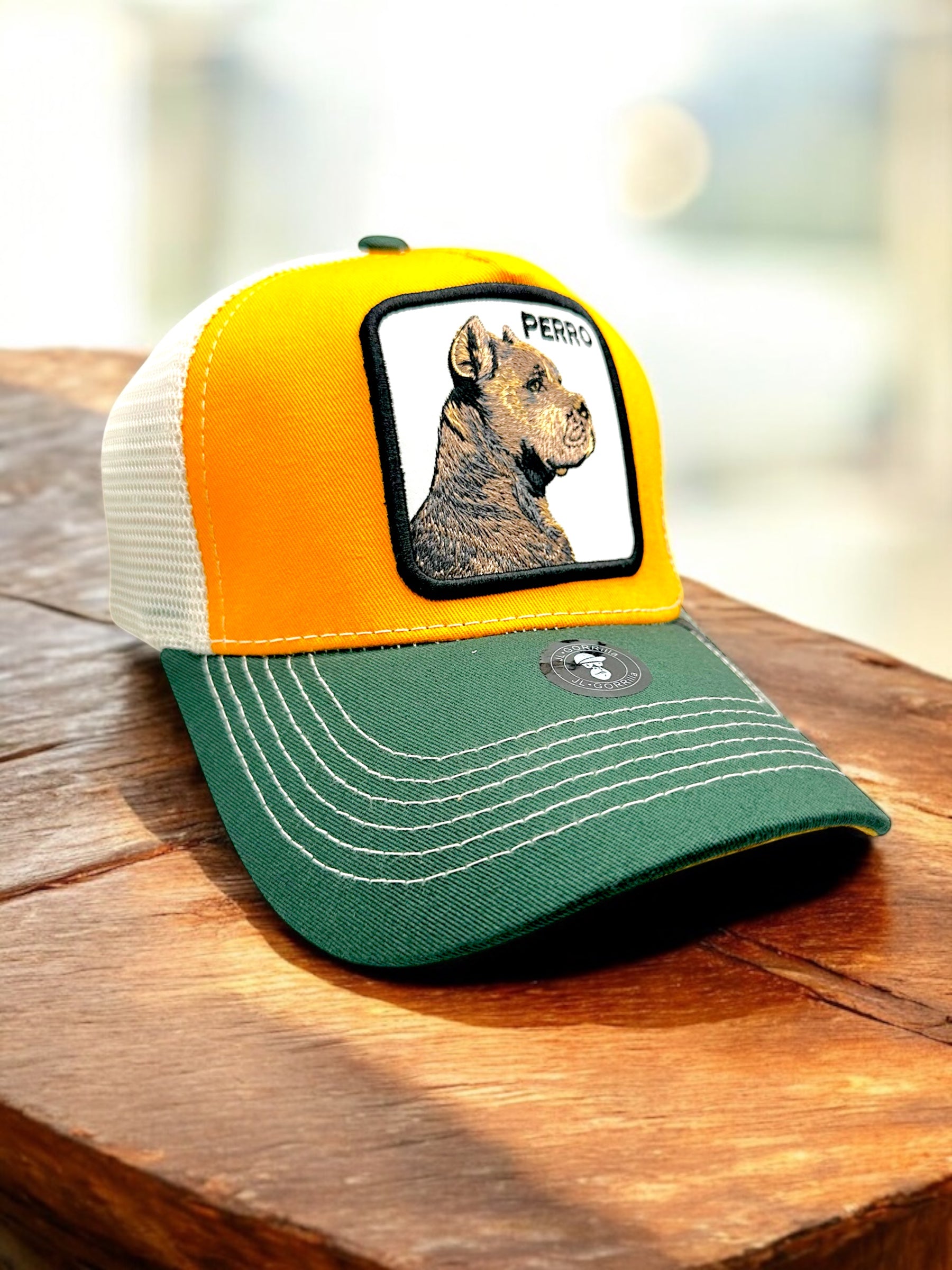 Gorra del Perro color Naranja con Verde – Gorras Chidas